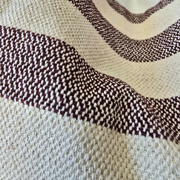 Rowyn Cushion 55cm Square - Plum | Off White – Macey & Moore